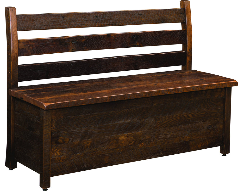 Reclaimed Barn Wood Storage Bench, Free Shipping - Made in the USA ...
